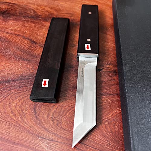 MADSABRE Bundle of 2 Items - Dual Blade Pocket Knife - Japanese Samurai Tanto Fixed Blade Katana - Perfect for Outdoor Hunting Survival Camping EDC Camping Hiking, Unique Gifts for Men