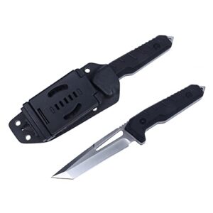 MASALONG Fixed Blade Hunting Camping Knives EDC Tactical D2 Steel Blade Outdoor Heavy Duty Knife