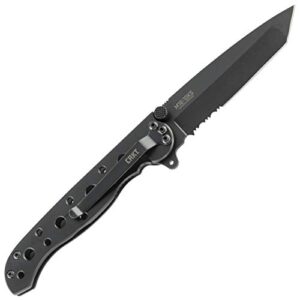 CRKT M16-14SFG EDC Folding Pocket Knife: Special Forces Everyday Carry, Black Serrated Edge Blade & CRKT M16-10KS EDC Folding Pocket Knife: Everyday Carry, Black Serrated Edge Blade, Tanto