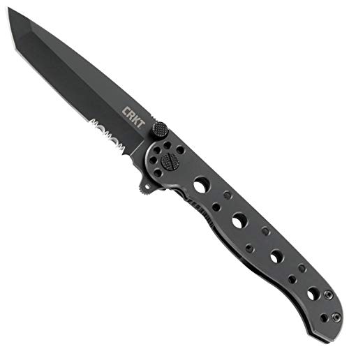 CRKT M16-14SFG EDC Folding Pocket Knife: Special Forces Everyday Carry, Black Serrated Edge Blade & CRKT M16-10KS EDC Folding Pocket Knife: Everyday Carry, Black Serrated Edge Blade, Tanto