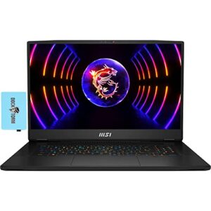 msi titan 17.3″ 144hz 4k uhd ips gaming laptop (intel i9-13980hx 24-core, 128gb ddr5, 8tb pcie ssd, geforce rtx 4090, rgb backlit kyb, fp, wifi 6e, bt 5.3, win11pro) w/dockztorm hub