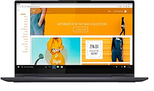 Lenovo Yoga 7i 2-in-1 15.6-inch FHD Touchscreen Premium Laptop PC, Intel Quad-Core i5-1135G7, Intel Iris Xe Graphics, 8GB DDR4 RAM, 256GB SSD, Backlit Keyboard, Windows 10 Home 64 bit, Gray