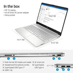 HP 2022 Newest Laptop Computer, 15.6" HD Display, Dual Core Intel i3-1115G4 (Upto 4.1GHz,Beats i5-1030G7), 8GB RAM, 256GB SSD, HD Webcam, Bluetooth, WiFi 6, 11+ Hour Battery, Win 11 S+MarxsolCables