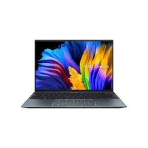 asus zenbook 14x oled laptop, 14” 2.8k 16:10 display, intel core i7-12700h cpu, intel iris xe graphics, 16gb ram, 1tb ssd, windows 11 home, wi-fi 6e, pine grey, ux5401za-ps74