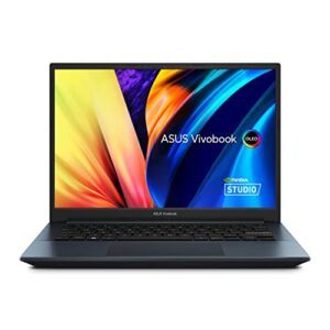 asus vivobook pro 14 oled laptop, 14” 2.8k oled display, amd ryzen 7 6800h mobile cpu, nvidia geforce rtx 3050 gpu, 16gb ram, 1tb ssd, windows 11 home, quiet blue, m6400rc-eb74