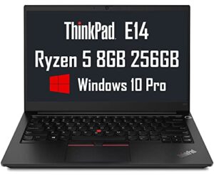 lenovo thinkpad e14 gen 2 14″ fhd ips (8gb ram, 256gb ssd, amd 6-core ryzen 5-4500u(beat i7-1165g7)) business laptop, long battery, anti-glare, type-c (dp and charge), webcam, win 10 / win 11 pro