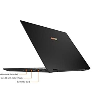 MSI Summit E16 Flip 16” QHD+ 120Hz Touchscreen 2-in-1 Business Laptop (Intel i7-1195G7, 16GB RAM, 2TB SSD, RTX 3050) Long-Battery Life, Backlit, Killer WiFi 6E, Thunderbolt 4, Fingerprint, Win 11 Pro