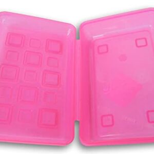 Sterilite Snap-Closed Neon Pink Square Patterned Pencil Case Box