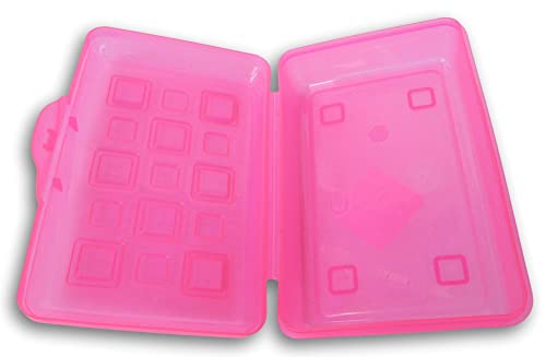 Sterilite Snap-Closed Neon Pink Square Patterned Pencil Case Box