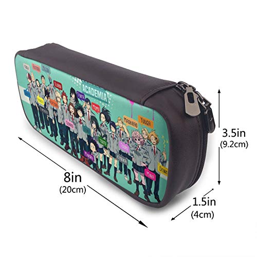 Hoxone My Hero Academia Pen Bag/Pencil Case Casual Cool Cute Student Learning Leather Custom Pencil Case Makeup Bag Fashion Pencil Case