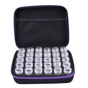 30 slots diamond embroidery box plastic beads storage container box multi storage jars diy nail art craft diamond painting accessory storage case boxes small parts jewelry organizer case zipper