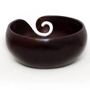 Yarn Bowl and Alu Circular Knitting Needle - Engineered Spiral Cut Bowl with Ultra Smooth Premium Needles