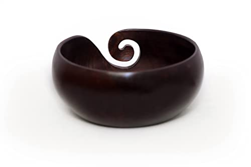 Yarn Bowl and Alu Circular Knitting Needle - Engineered Spiral Cut Bowl with Ultra Smooth Premium Needles