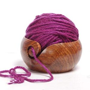 Yarn Bowl and Alu Circular Knitting Needle - Engineered Spiral Cut Bowl with Ultra Smooth Premium Needles