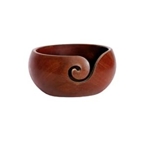 Yarn Bowl and Alu Circular Knitting Needle - Engineered Spiral Cut Bowl with Ultra Smooth Premium Needles