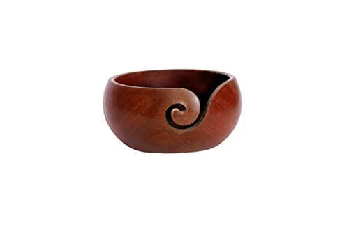 Yarn Bowl and Alu Circular Knitting Needle - Engineered Spiral Cut Bowl with Ultra Smooth Premium Needles