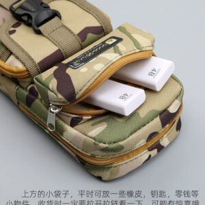 JUSIMON Pencil Case Pencil Box Storage Box for School Students Boys Teens Kids Small Tool Bag Large Capacity Pen Case Pouch Men Camo Cordura (Desert)