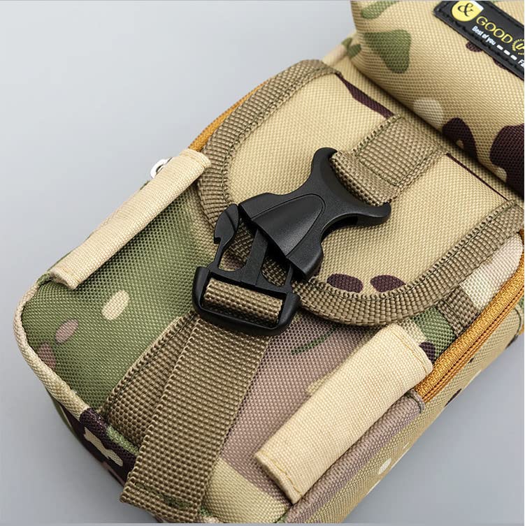 JUSIMON Pencil Case Pencil Box Storage Box for School Students Boys Teens Kids Small Tool Bag Large Capacity Pen Case Pouch Men Camo Cordura (Desert)