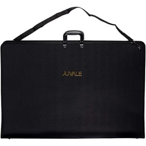 large artist portfolio case with adjustable shoulder strap (black, 35 x 24 x 1.5 inches)