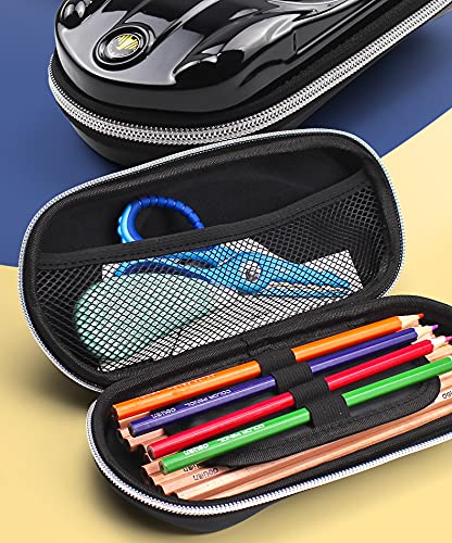 Sports Car Pencil Case, Pencil Case for boys, Pencil Case for School, Pencil Case for School boys,3D Pen Pouch Holder for School Students Boys Teens (black)