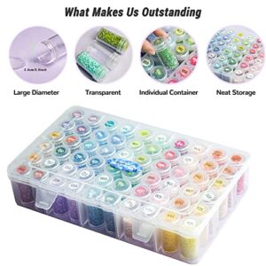 Diamond Painting Storage Containers, 2 Packs 60 Jars Bead Organizer and Diamond Painting Labels, Bead Organizers and Storage for Diamond Painting Accessories, Diamond Art Storage, Diamond Dots Storage