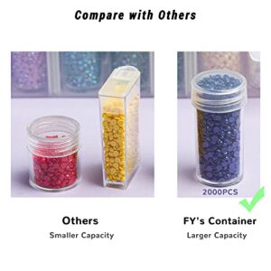 Diamond Painting Storage Containers, 2 Packs 60 Jars Bead Organizer and Diamond Painting Labels, Bead Organizers and Storage for Diamond Painting Accessories, Diamond Art Storage, Diamond Dots Storage