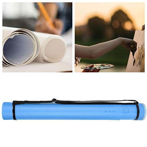 Blueprint Tube, Adjustable Waterproof Documents Storage Tube, for Maps Posters Documents Artworks(Blue)