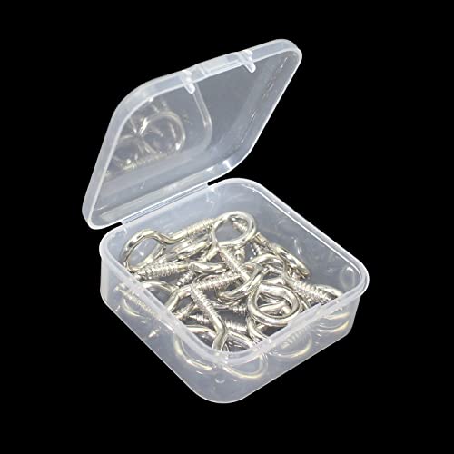 36 Pieces Clear Small Plastic Containers Mini Transparent Storage Box Plastic Beads Storage Containers with Hinged Lids for Beads Hardware Fishing Jewelry Storage