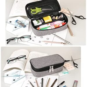 Pencil Pen Case Big Capacity Stationery Organizer Bag School College Office Large 2 Layer Pencil Pouch Pencil Pen Box With Compartment