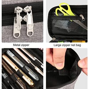 Pencil Pen Case Big Capacity Stationery Organizer Bag School College Office Large 2 Layer Pencil Pouch Pencil Pen Box With Compartment