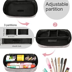 Pencil Pen Case Big Capacity Stationery Organizer Bag School College Office Large 2 Layer Pencil Pouch Pencil Pen Box With Compartment