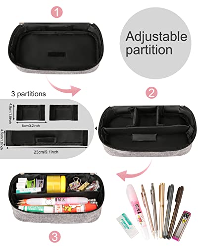 Pencil Pen Case Big Capacity Stationery Organizer Bag School College Office Large 2 Layer Pencil Pouch Pencil Pen Box With Compartment