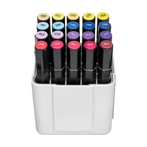 Deflecto Interlocking Marker Organizer, Desk and Craft Organizer, Stores up to 20 Markers, White, 4 1/4"W x 4"H x 4 3/8"D (29123CR)