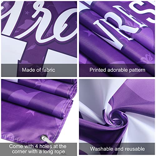 Graduation Decorations Graduation Backdrop Banner Class of 2023 Graduation Backdrop Grad Background for Graduation Party Photo Studio Props Decoration Sign Supplies, 72.8 x 43.3 Inch (Purple)