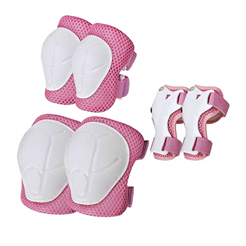 Colcolo Kids Pads Protective Adjustable for Skateboarding Rollerblading Boys Girls Child Children, Pink