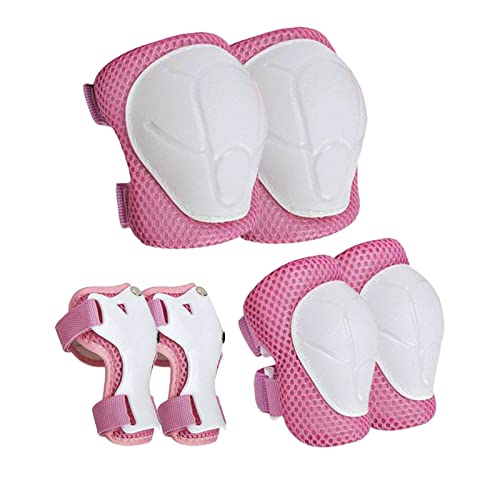 Colcolo Kids Pads Protective Adjustable for Skateboarding Rollerblading Boys Girls Child Children, Pink