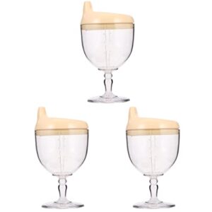 3pcs practical capacity multi- multi-functional baby milk premium party cup goblet toddler natural large