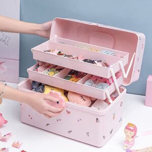 KVSERT Children's Hair Accessories Box Baby Head Rope Hairpin Rubber Head Jewelry Cute Jewelry Box-M