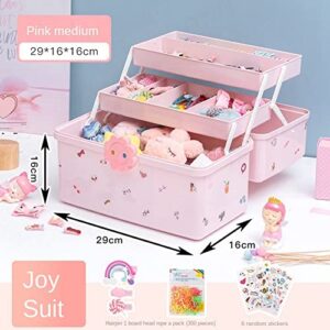 KVSERT Children's Hair Accessories Box Baby Head Rope Hairpin Rubber Head Jewelry Cute Jewelry Box-M