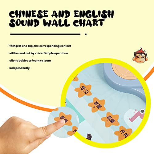 STOBOK Spelling English Interactive Nursery Audio Homeschool Baby For Posters Learning Supplies Toddler Room No Picture Talking Chinese Kindergarten Battery Chart Wall Activities Poster