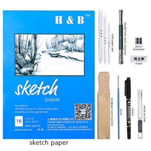 72PCS Drawing & Art Supplies Kit, Colored Sketching Pencils for Artists Kids Adults Teens, Professional Art Pencil Set with Case, Sketchpad, Watercolor & Metallic Pencil丨Ideal Beginners Coloring Set