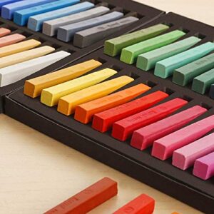 non toxic artist pastels,square soft pastels set,chalks 12/24/36/48 colors soft dry pastel artist chalk pastel sticks for office school art drawing painting supplies professional art pastel (12pcs)