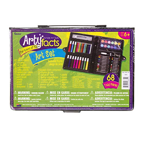 Darice 68-Piece Art Set – Art Supplies for Drawing, Painting and More in a Plastic Case - Makes a Great Gift for Children and Adults