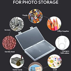 Barhon Photo Storage Box 4x6 Pictures, 18 Inner Seed Storage Organizer Extra Large, Photo Organizers Keeper Photo Cases Picture Storage (White)