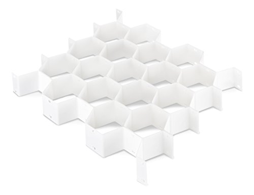 Whitmor 6025-3928 Honeycomb Drawer Organizer, White