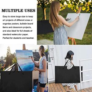 Large Size Art Portfolio Tote with Nylon Shoulder, Art Portfolio Case 24 x 36 Inches, Poster Board Storage Bag, Drawing Painting Sketch Bag for Student Art Work Portfolio and Artist