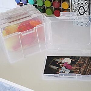 ArtBin 6947ZZ Photo & Craft Organizer Set, Large Box with [5] Plastic Storage Cases Inside, Clear