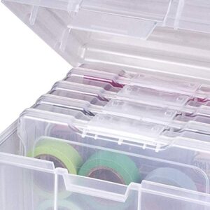 ArtBin 6947ZZ Photo & Craft Organizer Set, Large Box with [5] Plastic Storage Cases Inside, Clear