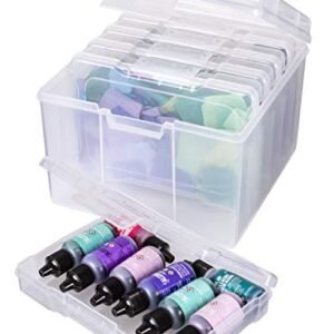 ArtBin 6947ZZ Photo & Craft Organizer Set, Large Box with [5] Plastic Storage Cases Inside, Clear