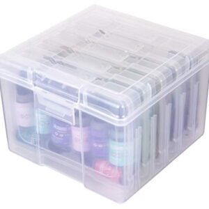 ArtBin 6947ZZ Photo & Craft Organizer Set, Large Box with [5] Plastic Storage Cases Inside, Clear